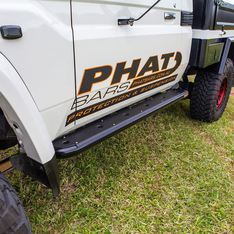 Toyota LandCruiser 79 Series Single Cab FLAT Rock Sliders / Side Steps ...