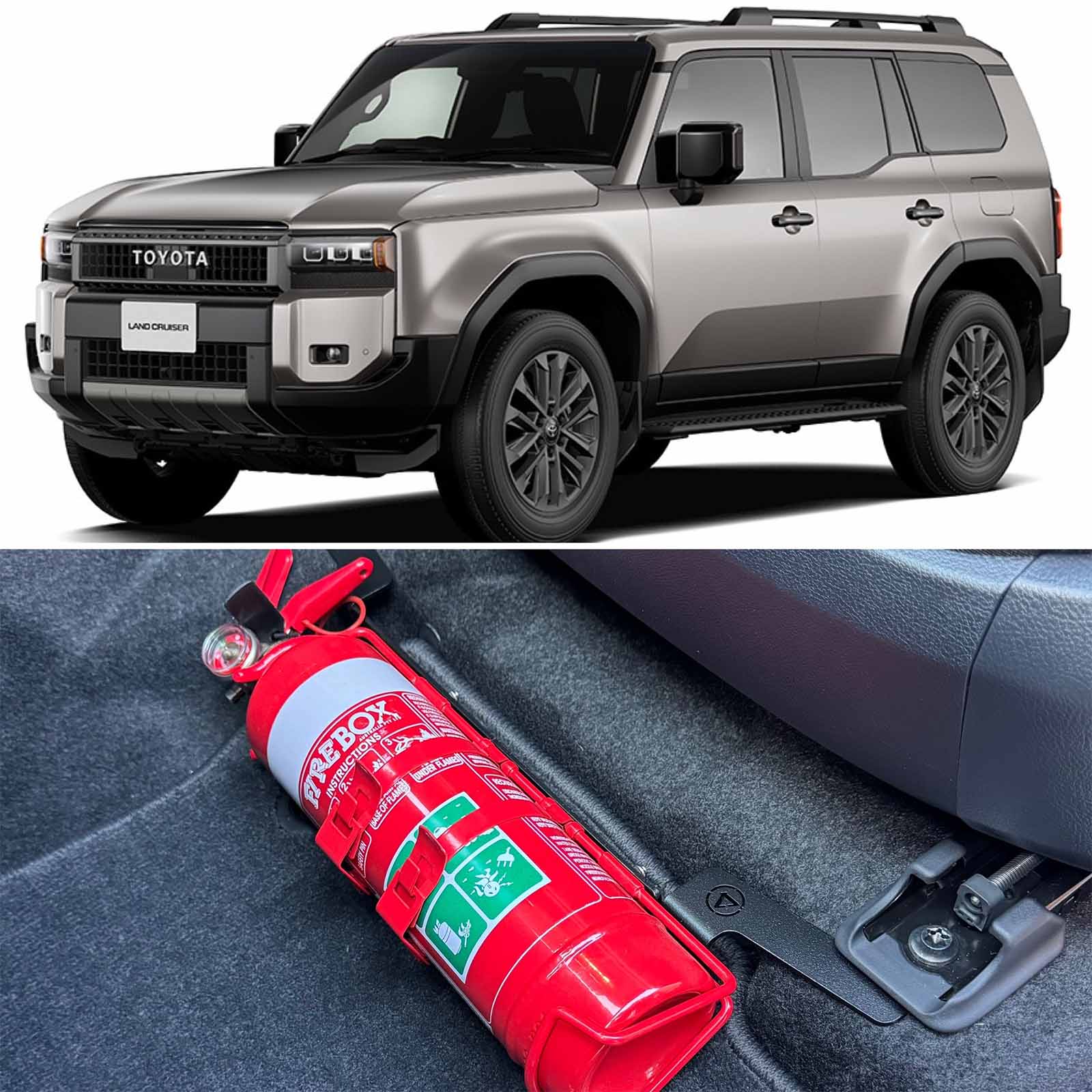Toyota Prado 250 (2024+) Fire Extinguisher Bracket – Essential 4x4