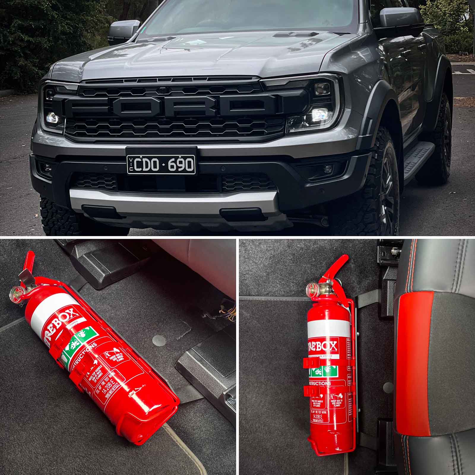 Ford Ranger / Everest Next Gen Fire Extinguisher Bracket – Essential 4x4