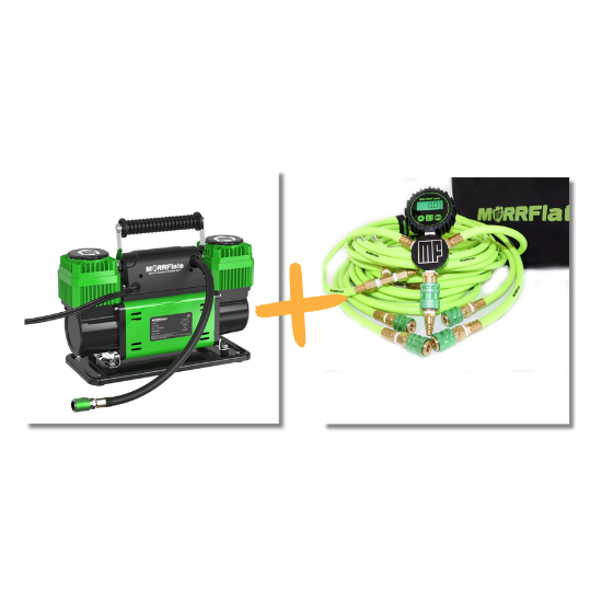 PSI Pro Air Compressor & 4 Tyre Hose Kit - Extra Long Wheel Base ...